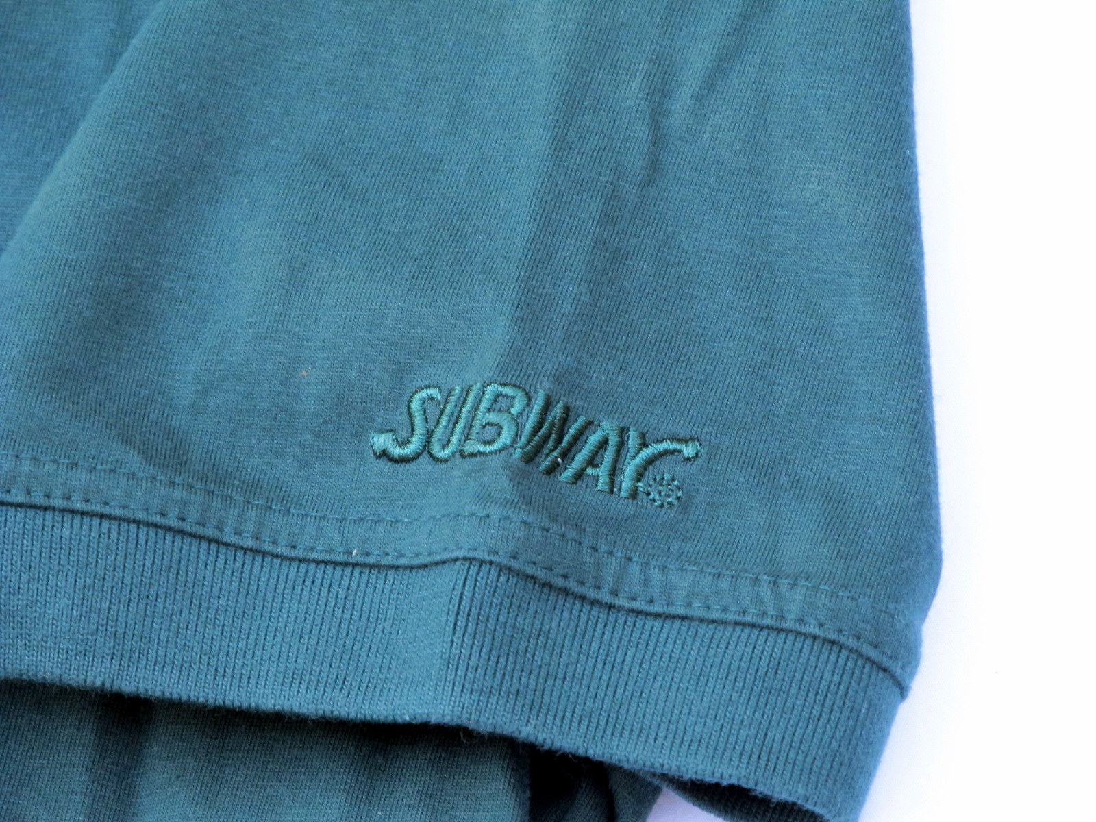Subway Polo Shirt Large Green Uniform Short Sleeve | eBay
