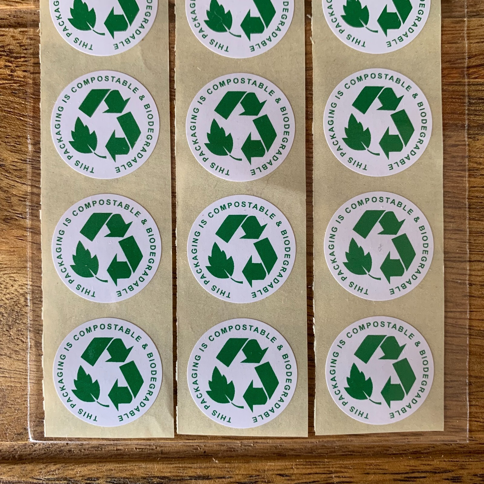 Eco Sticker Recyclable & Compostable Logo Self-Adhesive PEELABLE Gift ...