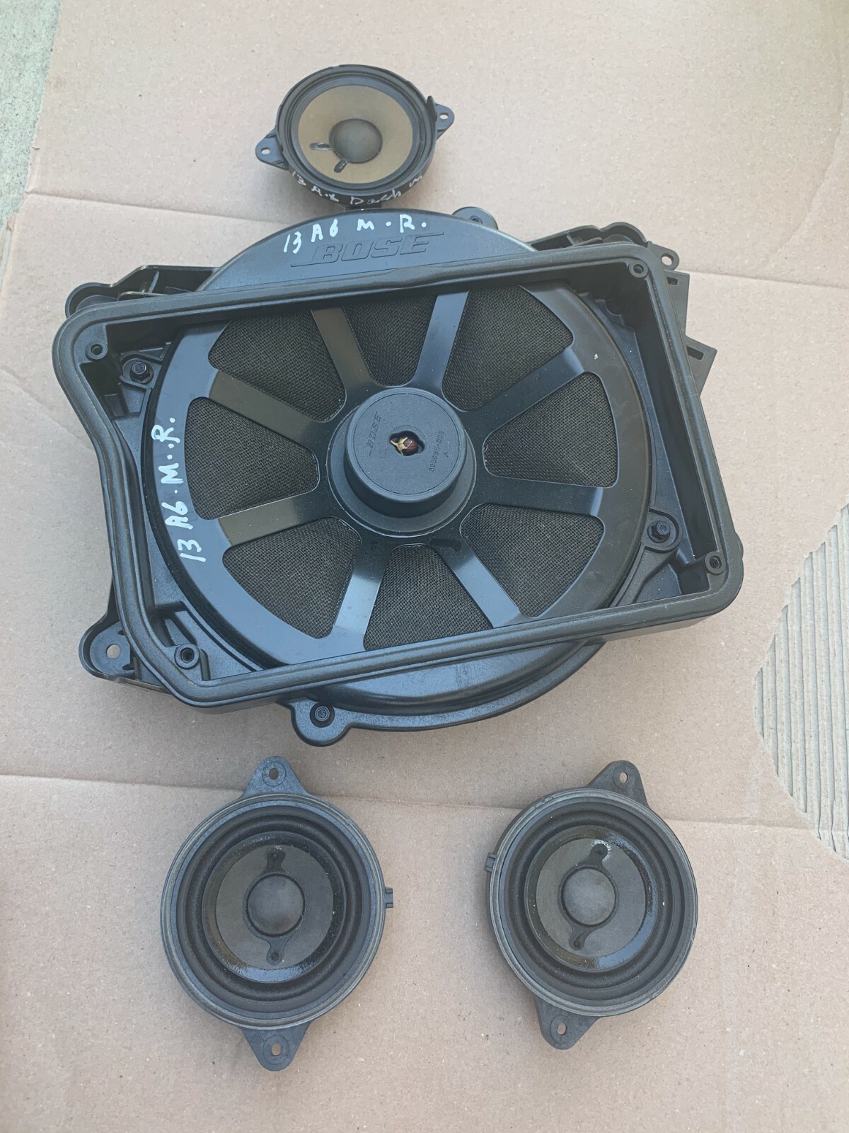 2013 AUDI A6 PREMIUM PLUS 2.0L REAR SUBWOOFER & BOSE DECK SPEAKERS SET ...