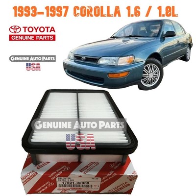 1993-1997 Toyota Corolla 1.6L 1.8L Genuine Air Filter 17801-02030 | eBay