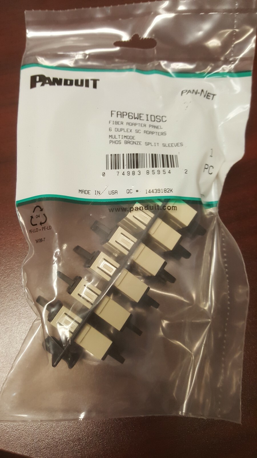 Panduit FAP6WEIDSC 12pt SC Fiber Bulkhead | eBay