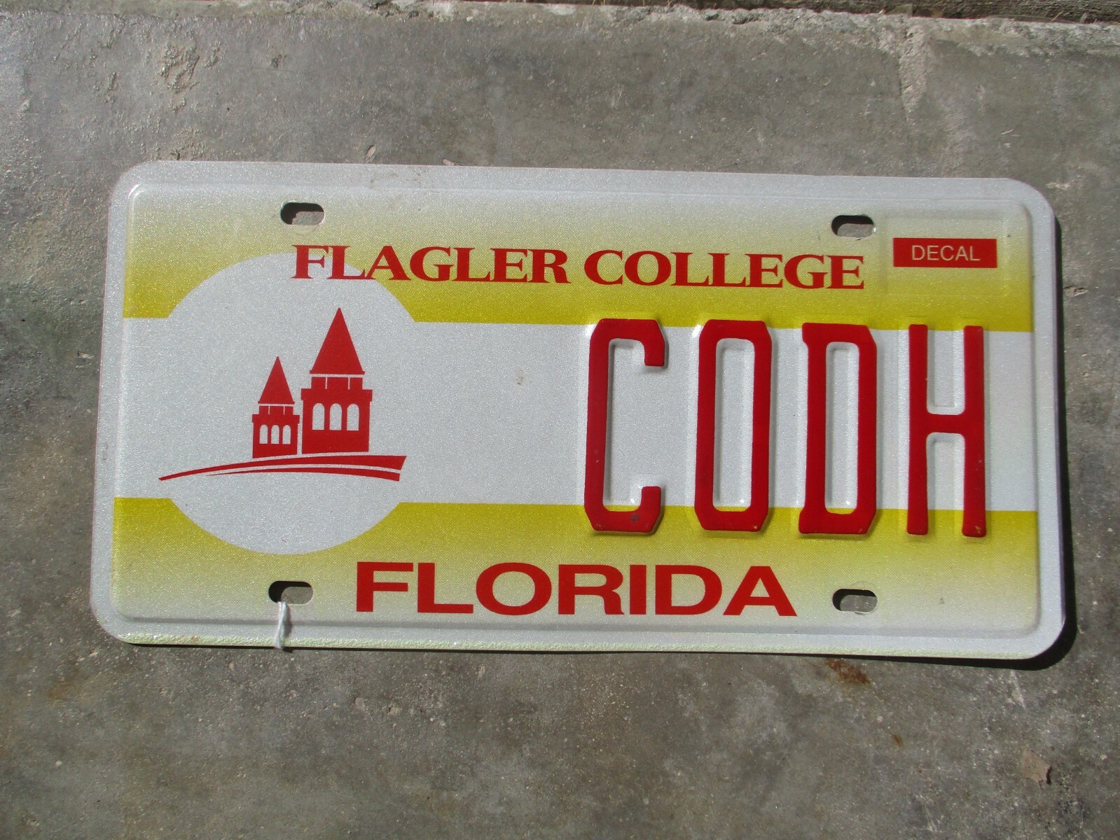 Florida Flagler College license plate # C0DH | eBay