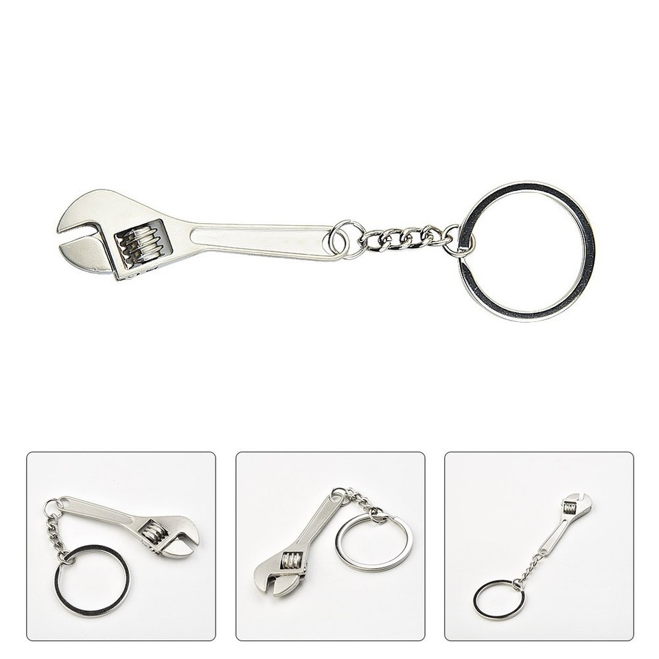 Adjustable Spanner Wrench Keychain Key Ring Builder Dad Present Toolbox ...