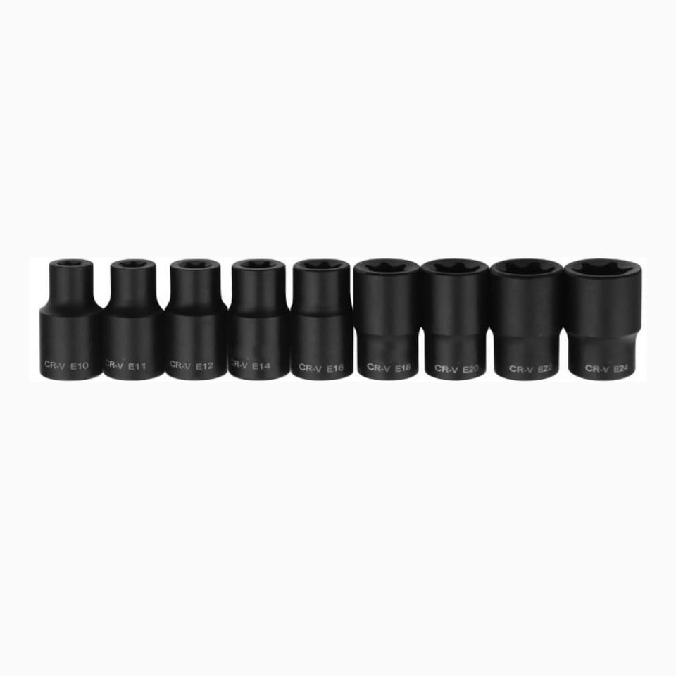 Garage Repairs E-Type Socket Set Precision Serrated Color-coded Sockets ...