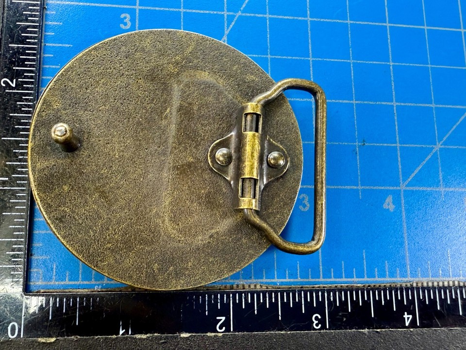 Blank Round Brass Tone NEW Craft Project Belt Buckle - Make your own ...