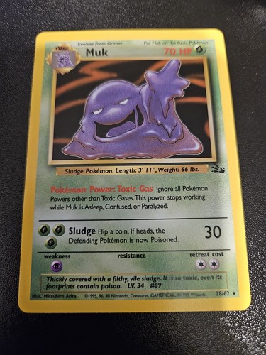 Pokémon TCG Muk Fossil 28 Regular Unlimited Rare | eBay