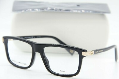 NEW MARC JACOBS 178 2M2 BLACK GOLD AUTHENTIC EYEGLASSES FRAMES RX CASE ...