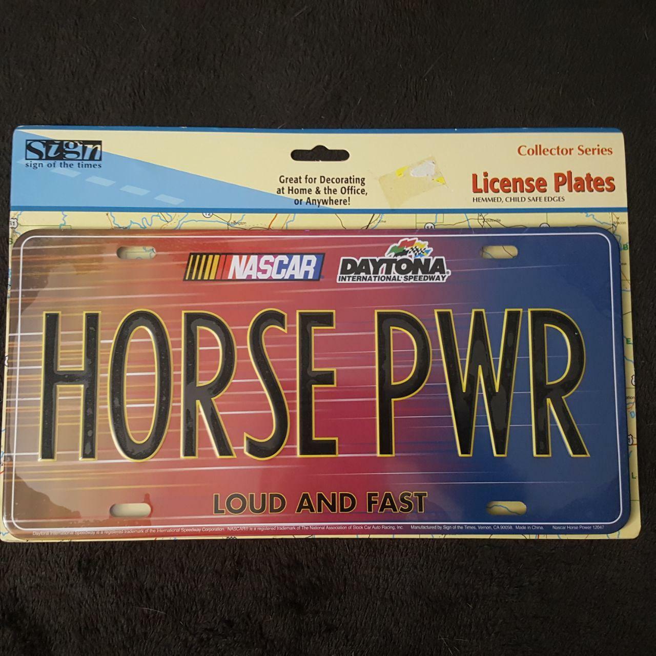 Nascar Daytona HORSE PWR Collector Series License Plate by Sign of the ...