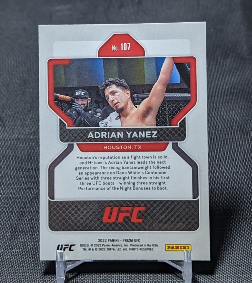 Adrian Yanez Rookie RC 2022 Panini Prizm UFC Card #107 | eBay