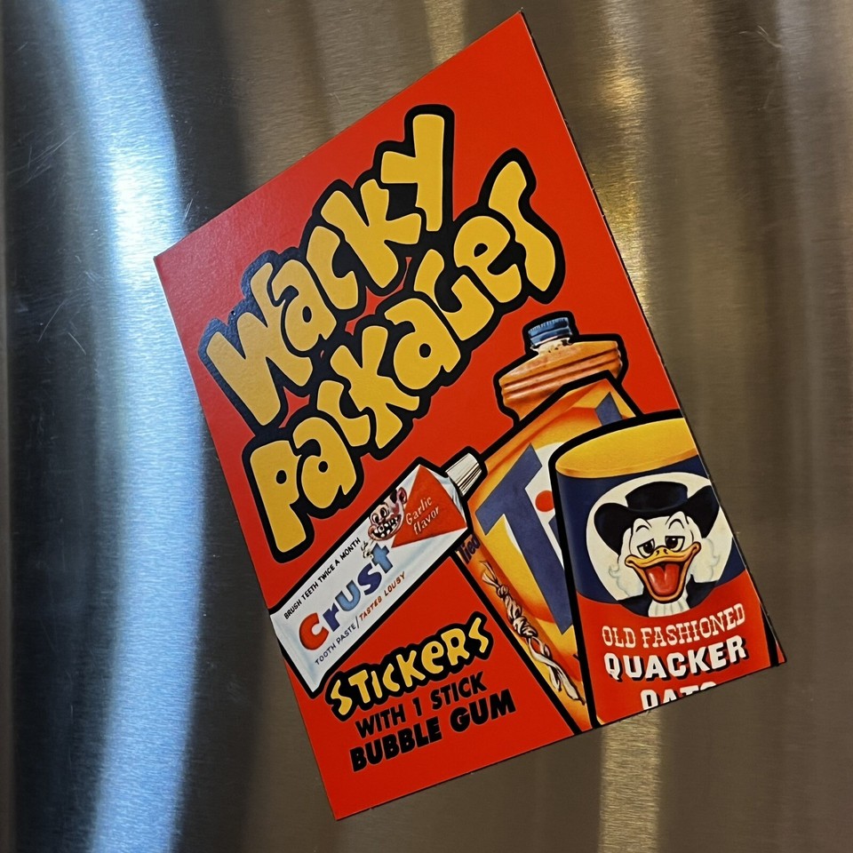 WACKY PACKAGES SERIES 1 1973 Trading Cards Red Wrapper Art Magnet - 4 ...
