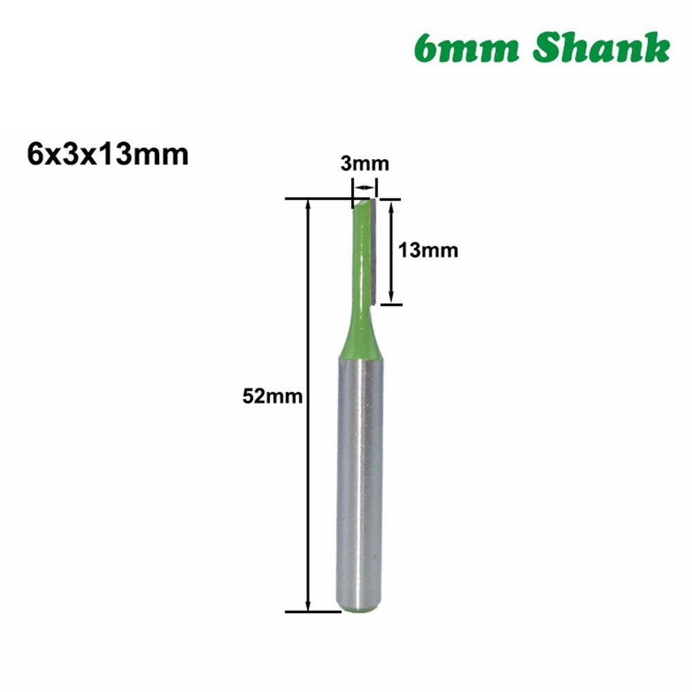 Sturdy 6mm Shank Woodworking Milling Cutter Single/Double Flute Design ...