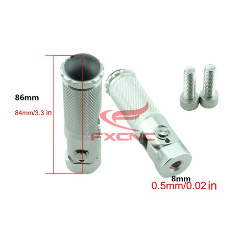 Universal Folding Motorcycle Rear Footrest Foot Peg Pedal M8 Bolt | eBay