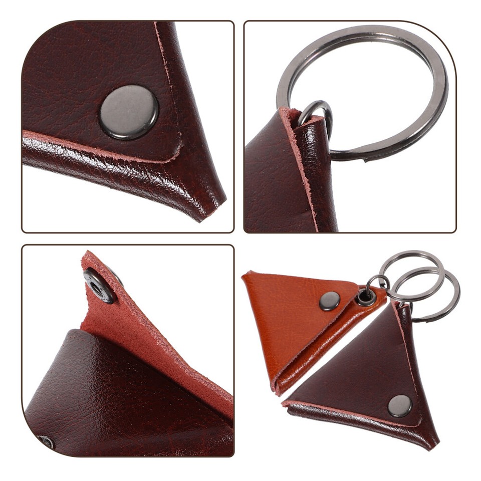 2 Pcs Guitar Picks Keychain Storage Pouch Plectrums Bag Electric Holder ...