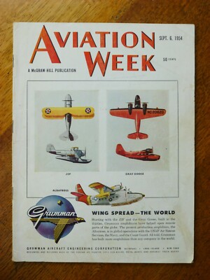 Aviation Week magazine Sept 6 1954 - C130A, Grumman cover | eBay Australia