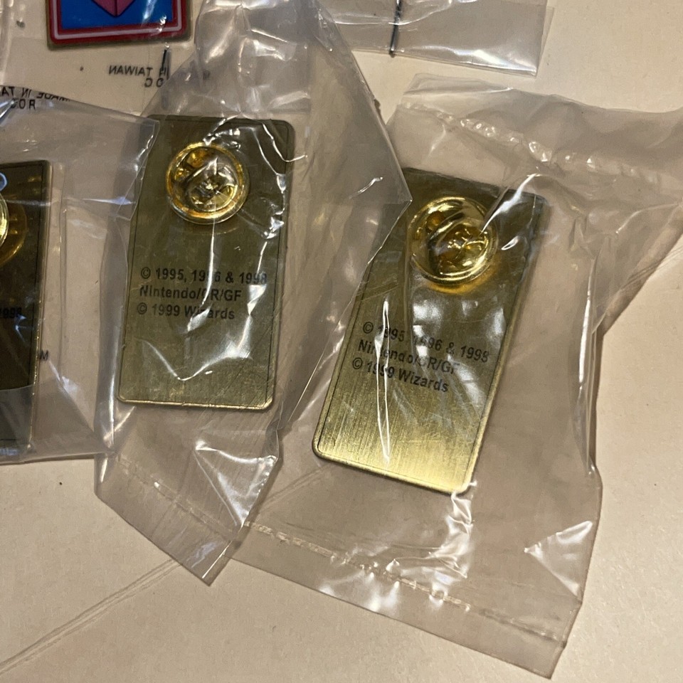 Pokemon SET OF 6 BADGES 2000 League Still Sealed Vintage Rare Wizards ...