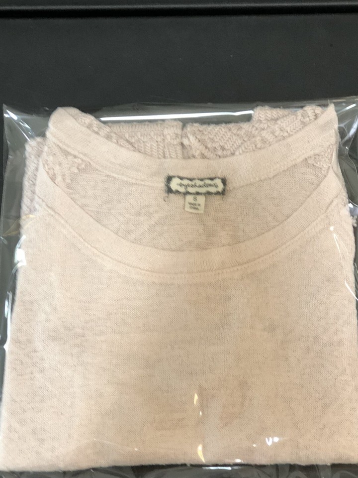 Eyeshadow Small Hi-lo Light Sweater Beige Long Sleeves | eBay