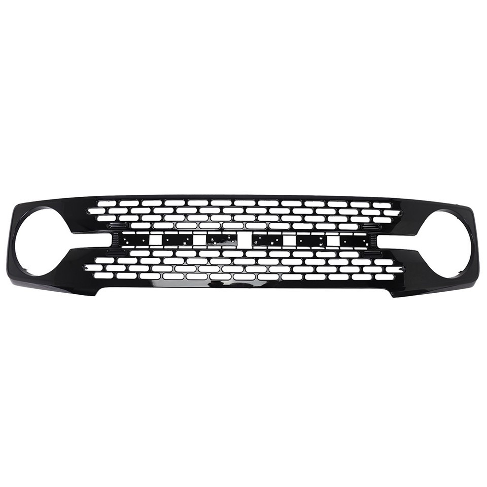 Front Bumper Grille Glossy Black For 2021-2024 Ford Bronco OEM# M2DZ ...