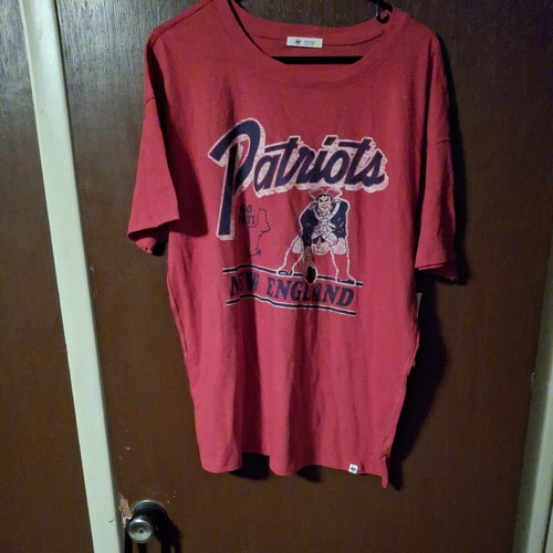 Women's 47 Brand New England Patriots Throwback logo Racer Red Medium ...
