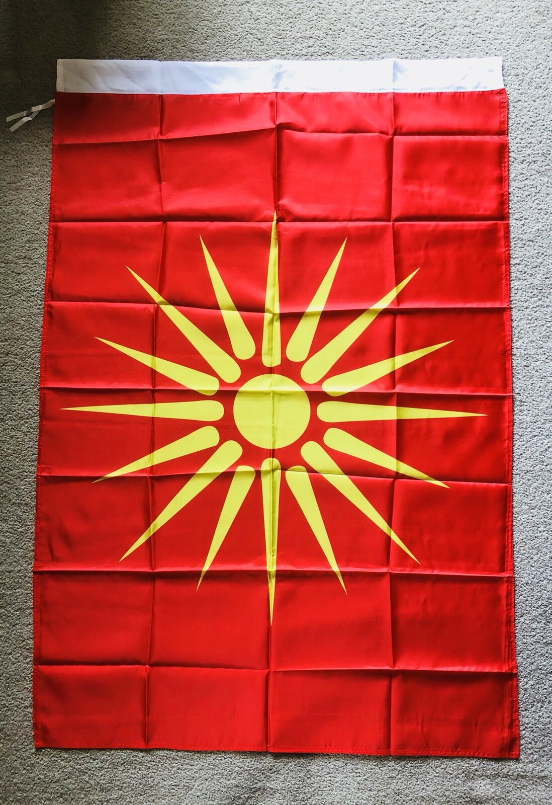 MACEDONIA Flag Large Size: 150X 90cm Virginia Sun Macedonian Flag ...