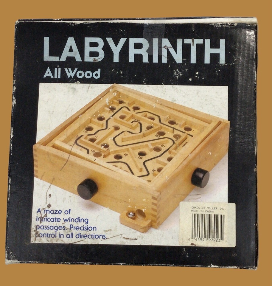 Wooden Labyrinth Toy Maze Of Winding Passages Precision Control In All ...