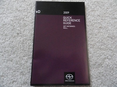 2009 Scion xD Quick Reference Guide Owners Manual Supplement | eBay