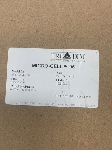 TriDim 861124242002 MicroCell 95% DOP 24x24x11.5 | eBay
