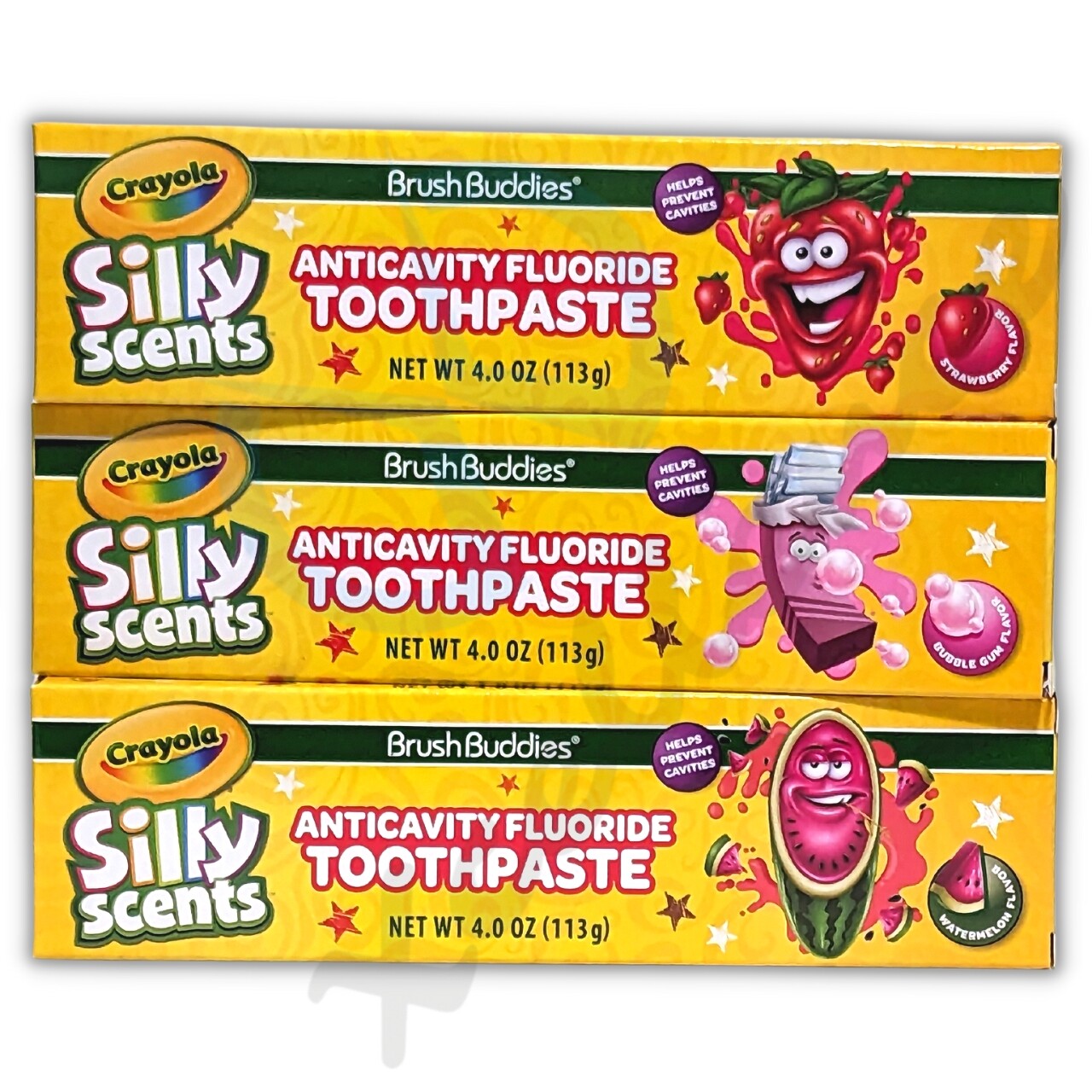 1 Brush Buddies Crayola Silly Scents Anticavity Fluoride Toothpaste 4 ...