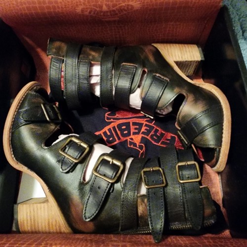Freebird Gladiator Lotus Black Leather sandals Size 7 | eBay