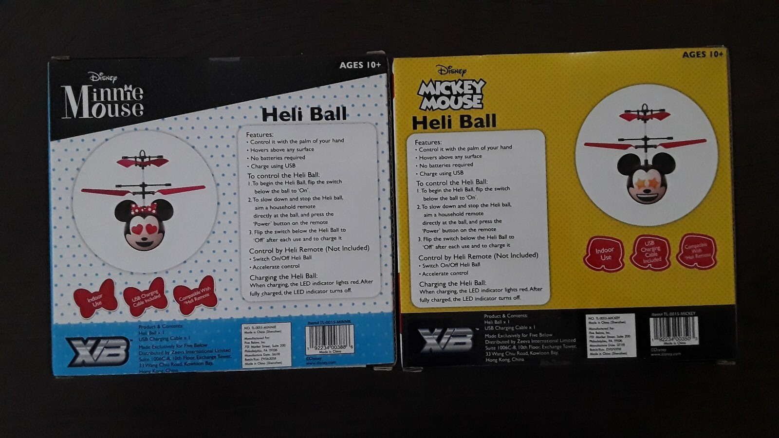 Disney Minnie Mouse + Mickey Mouse Heli Ball Indoor Helicopter Flying ...