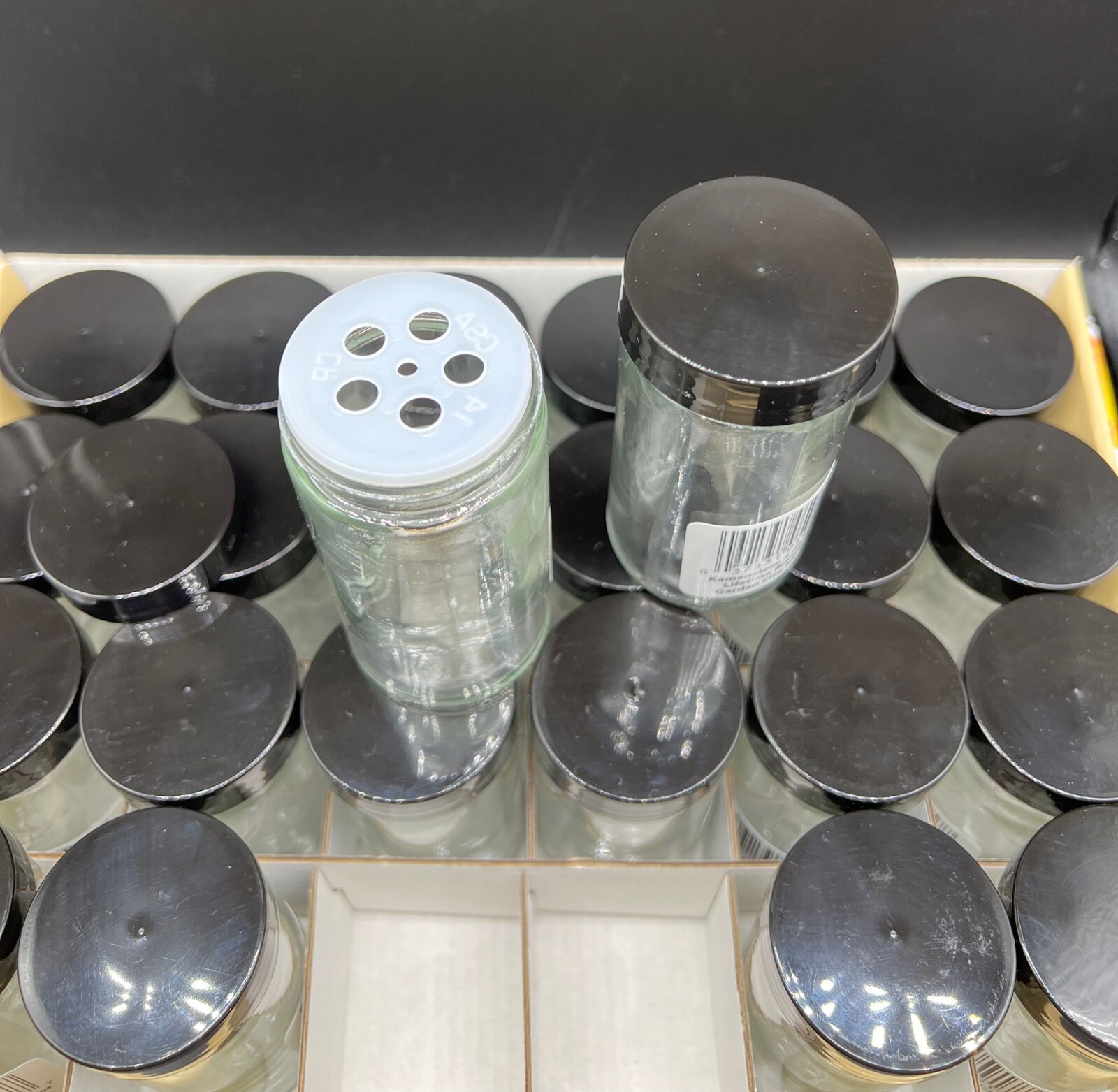 24 Pack By Pfaltzgraff Basic Clear 3 Oz Glass Spice Storage Jar Cap ...