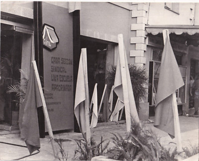 CUBAN REVOLUTION COMPANY ENTRANCE EMBELLISHED FOR CEREMONY CUBA 1960 ...