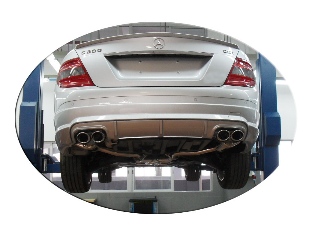 Exhaust tips tailpipe trims for Mercedes Benz W204 C200 S/Steel Chrome ...