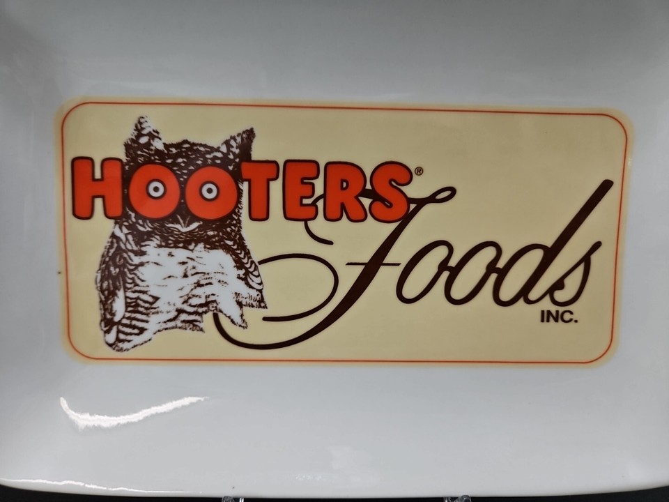 Hooters Hot Wings Serving Platter Tray Restaurant Ware 9" Owl Logo ...