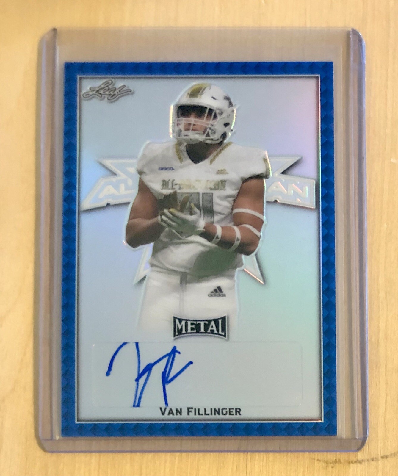 Van Fillinger 2020 Leaf All American Bowl Blue Metal Auto 10/25 Utah ...