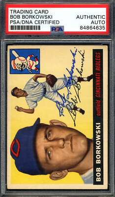Bob Borkowski PSA DNA Signed 1955 Topps Autograph | eBay