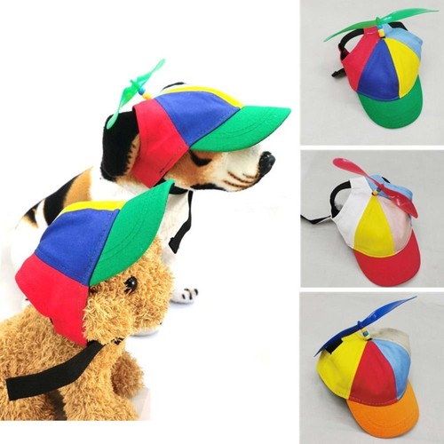 Rainbow Dog Propeller Hat Funny Dog Bucket Hat Small Medium Large Dogs ...