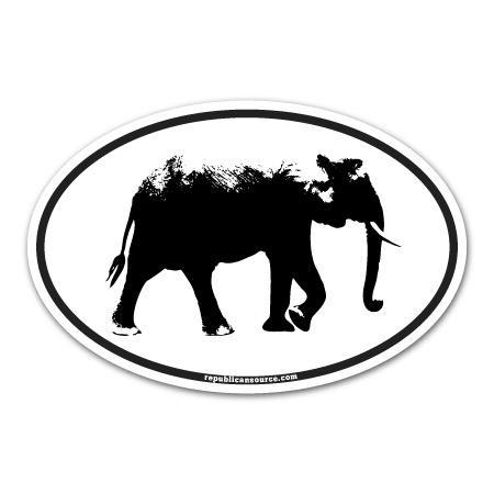 Elephant Bumper Sticker Republican Elephant GOP Trump | eBay