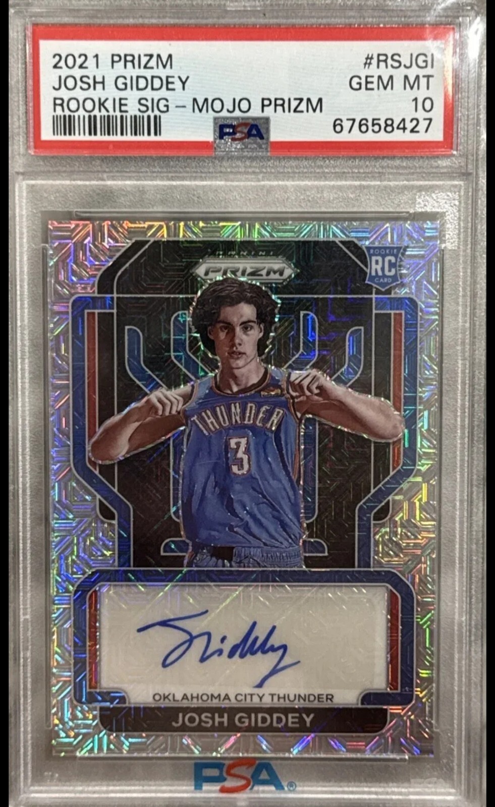 Josh Giddey Rookie Prizm Auto Mojo 04/25!!! PSA 10 Pop 1!!!!! | eBay