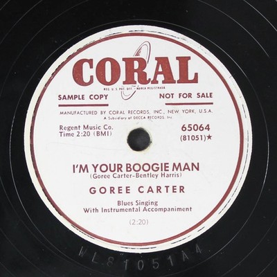 GOREE CARTER: i'm your boogie man / please say you're mine CORAL Single ...