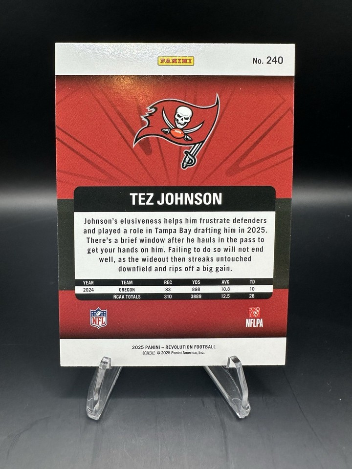 2025 Panini Football Revolution Tez Johnson RC - Tampa Bay Buccaneers ...