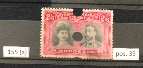 Rhodesia KGV 1910 Double heads 2/6 SG155a ex Waterlow plate sheets ...