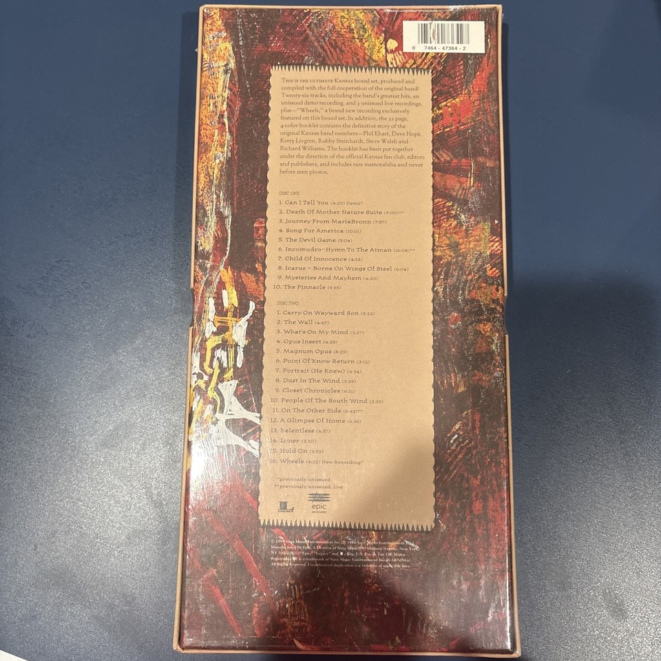 Box Set [ Box] by Kansas (CD, Jul-1994, 2 Discs, Legacy) 74644736427| eBay
