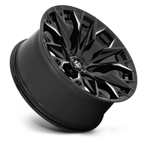 22X10 Fuel 1PC D803 FLAME 6X5.5 -18MM GLOSS BLACK MILLED (4) | eBay