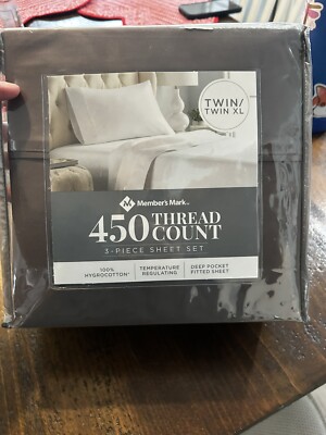 NEW | MEMBER'S MARK 450-THREAD COUNT SHEET SET TWINXL BROWN | eBay