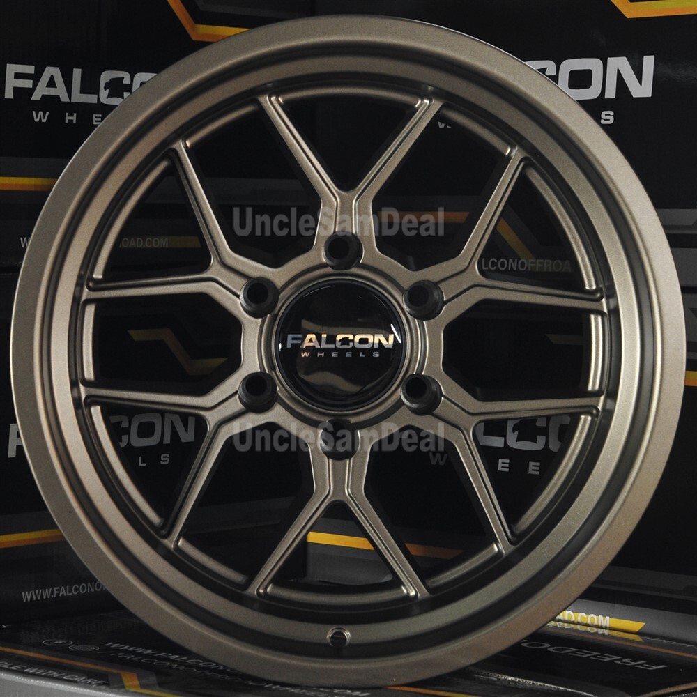 17x9 6x139.7 6x5.5 -38 OFFSET FALCON TX1 APOLLO BRONZE 12 SPOKE TRUCK ...