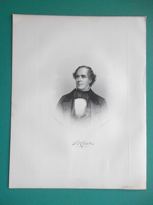 SALMON P. CHASE Chief Justice of US Supreme Court - 1874 Portrait Print ...