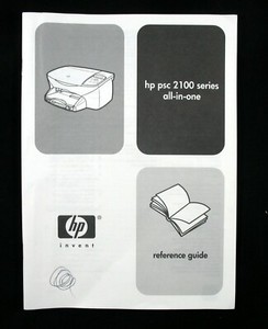 HP PSC 2100 Series All-In-One Printer Reference Guide 2002 Manual | eBay