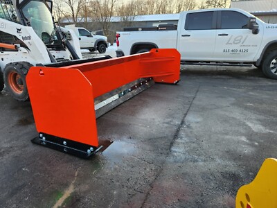 12'x 36" Wheel Loader Bucket Slip Mount Snow Pusher Box Plow HD Rubber ...