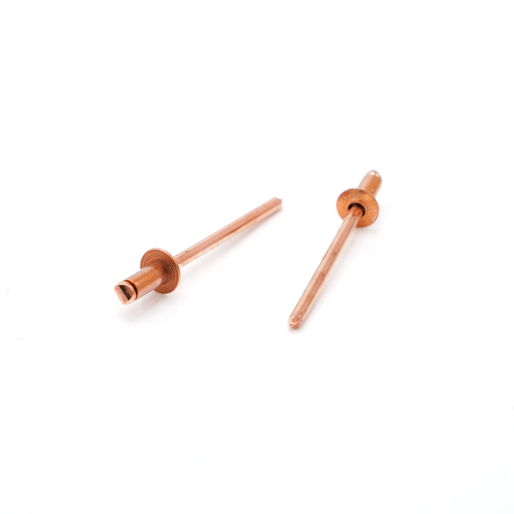Copper Pop Rivets 1/8 Diameter #4 Steel Mandrel Blind Rivets - Select ...