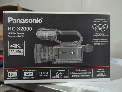 Panasonic X2000 4K Professional Camcorder with 24x Optical Zoom, WiFi ...